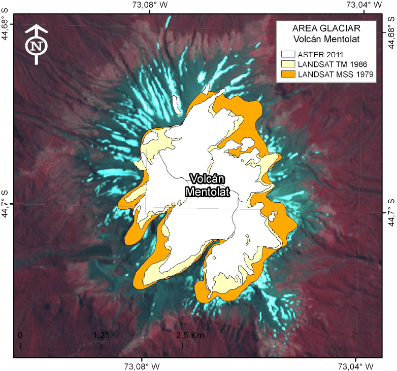 Glaciares del Volcán Mentolat – Glaciología